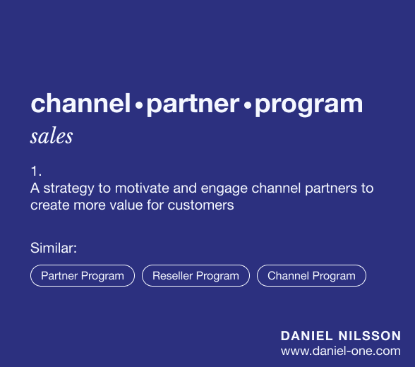 What is a channel partner program?